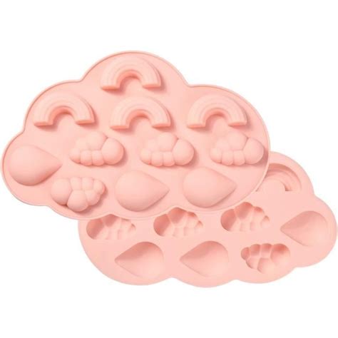 Lot De Moules D En Silicone Sur Le Th Me Des Nuages Arc En Ciel Pour