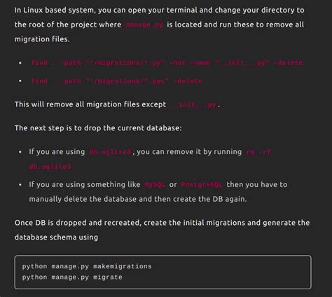 how do i reset django migration