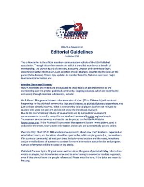 Fillable Online Usapa E Newsletter Fax Email Print Pdffiller