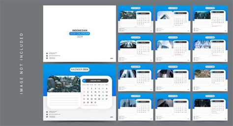 Premium Vector Desk Calendar Design Template Indonesian Calendar