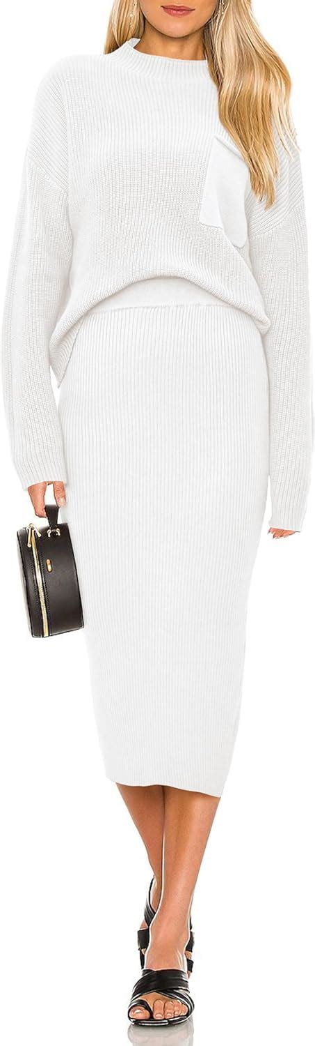Amazon PRETTYGARDEN Womens 2024 Fall Two Piece Outfits Ribbed Knit