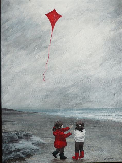 Paintings By Lucie Bromfield Flying A Kite
