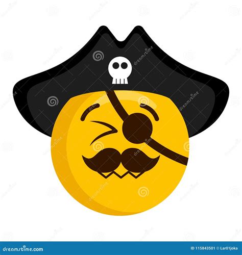 Pirate Emoji Emoticon Vector Illustration Cartoondealer