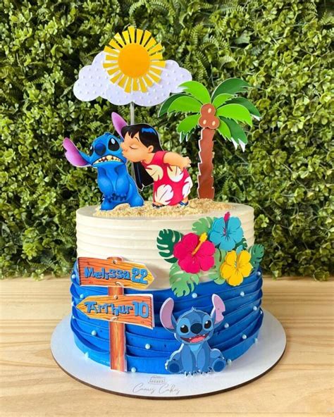 Topo De Bolo Festa Tema Lilo E Stitch Lilo And Stitch Cool Cartoon