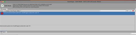 internal build system error buildprogram exited with code 137 unity editor r unity3d