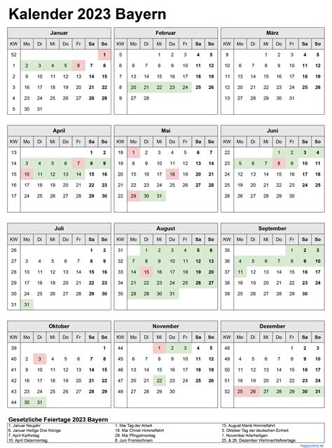 Kalender Inkl Ferien F R Bayern Feiertage Pdf Xls Und Png
