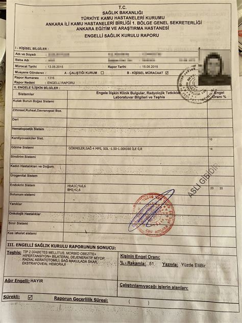 Sahte engelli raporu böyle almışlar Kan şekeri için pirinç tansiyon
