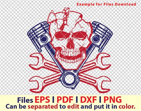 Skull Mechanic Svg Repair Tools Svg Skull Svg Wrench Svg Etsy