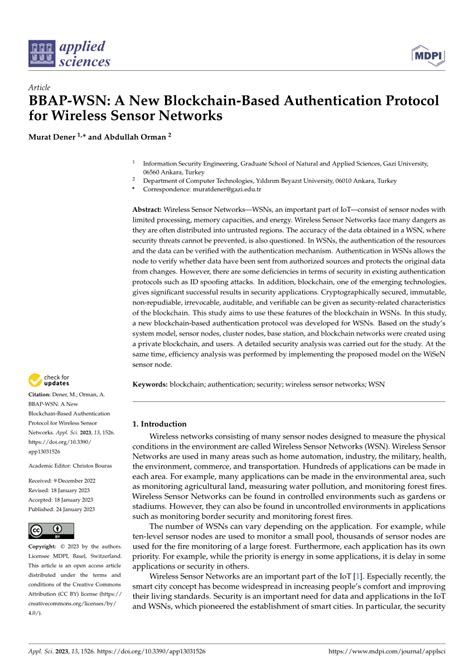 pdf bbap wsn a new blockchain based authentication protocol for wireless sensor networks
