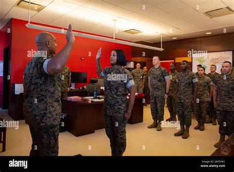U S Marine Corps Lt Gen Brian W Cavanaugh Left The Commanding