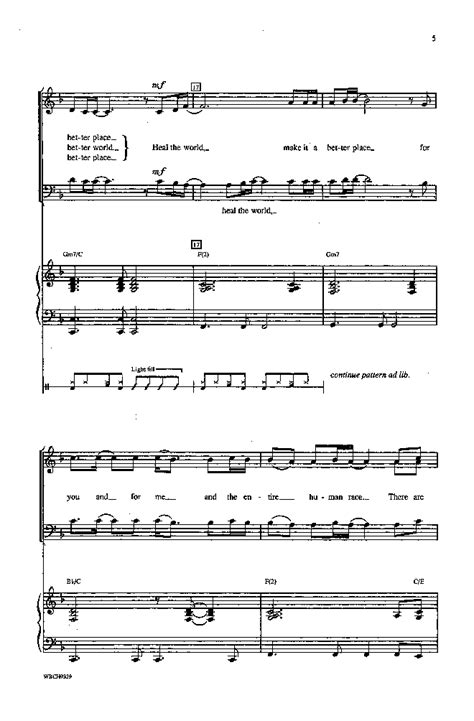 Heal The World SAB By STROMMEN J W Pepper Sheet Music
