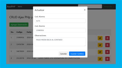 como crear un crud en php con mysql y bootstrap images