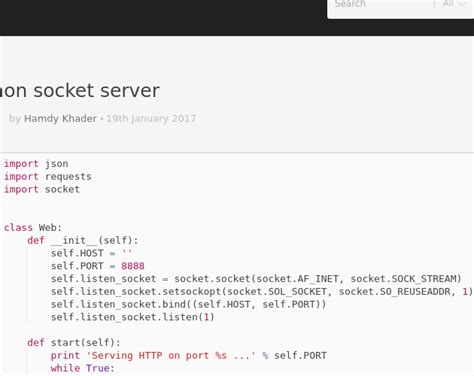 python socket server codepad