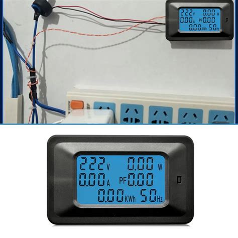 A Ac Lcd Digital Panel Power Watt Meter Monitor Voltage Voltmeter