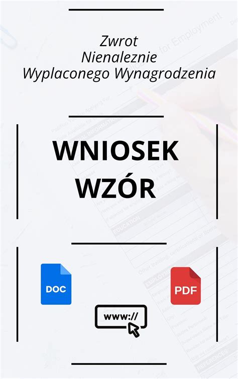 Wniosek O Zwrot Nienale Nie Wyp Aconego Wynagrodzenia Wz R