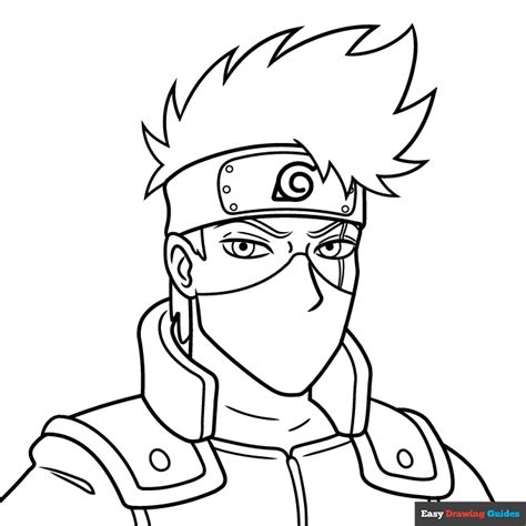 How To Draw Kakashi Hatake From Naruto Really Easy Drawing Tutorial