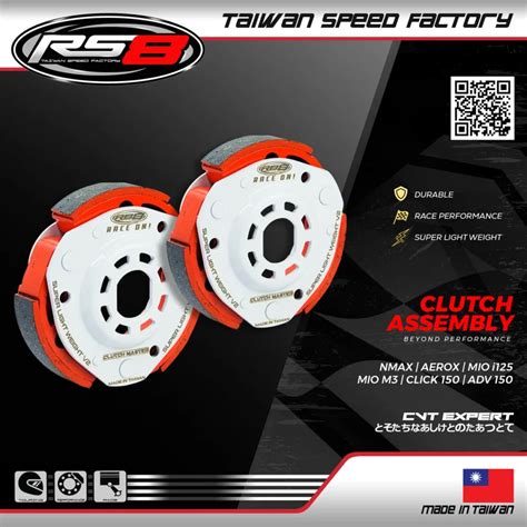 RS8 CLUTCH ASSEMBLY NMAX AEROX M3 CLICK PCX ADV RS8