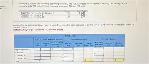 Solved A Company Reports The Following Beginning Inventory Chegg