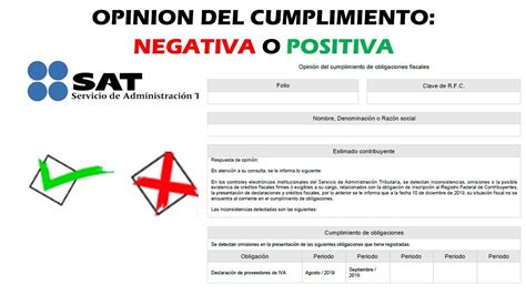 Como generar la Opinión del cumplimiento positiva o negativa en el SAT