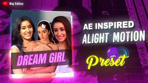 Ae Inspired Badass Alight Motion Preset Xml Scene Free Preset