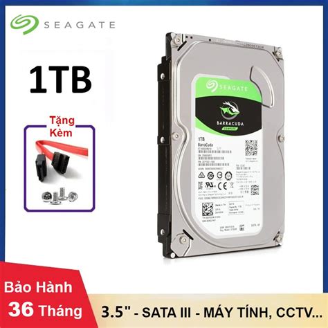 Ổ Cứng HDD Seagate BarraCuda 1TB 3 5 inch Vòng quay 7200rpm Sản