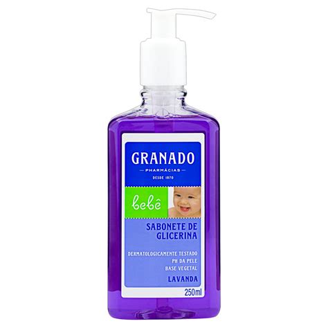 Sabonete Líquido Granado Glicerinado Bebê Lavanda 250Ml é aqui na Arasuper