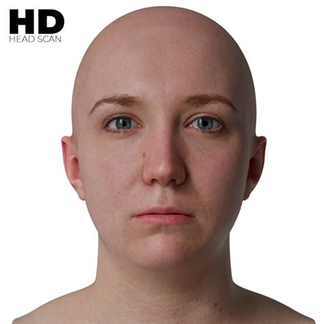 hd female 3d head model 31