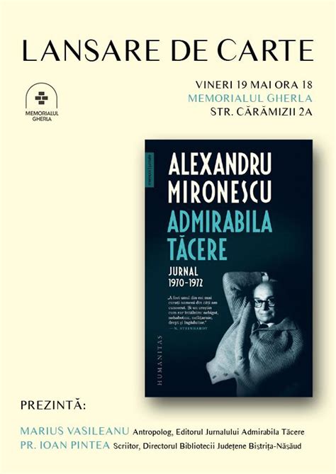 Lansare De Carte Jurnalul Lui Alexandru Mironescu La Memorialul Gherla