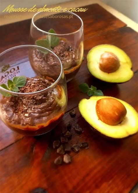 Mousse de abacate e cacau Receitas fáceis rápidas e saborosas
