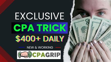 EXCLUSIVE Trick Get Paid Now 400 Daily CPA Marketing Tutorial For