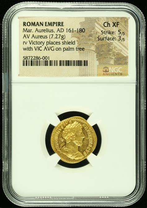 Roman Imperial Marcus Aurelius Ad Av Aureus Ngc Ch Xf