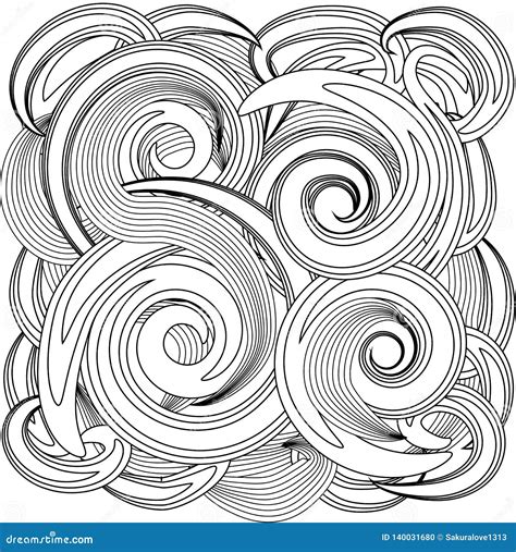 Estilo Exhausto Del Zentangle De La Mano Abstracta Frontera Decorativa