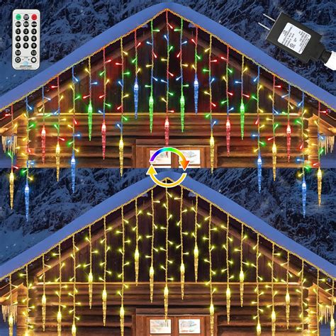 Icicle Christmas Lights Outdoor Ft Led Icicle Lights Outdoor