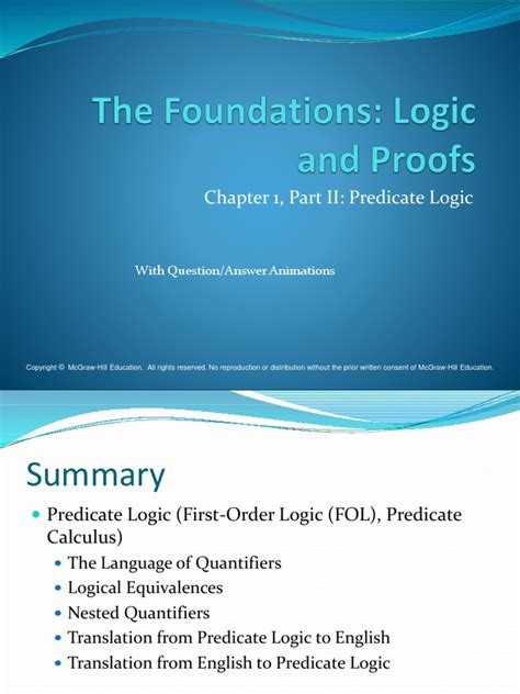 chapter1p2 predicate logic pdf pdf first order logic proposition