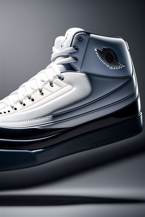Lexica Air Jordan 2 Sneaker White And Black Ultra Realistic
