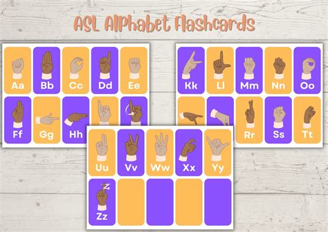 Asl Alphabet Flashcards Printable Pdf Printable World Holiday Porn