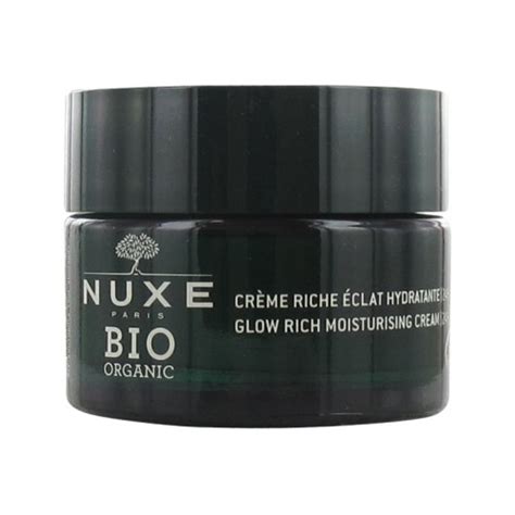 NUXE Bio Crème Hydratante Éclat 50ml Hydratation 24h Peau Lumineuse