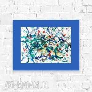 nowoczesna grafika do domu abstrakcyjny rysunek malowana ღ art Madam pl