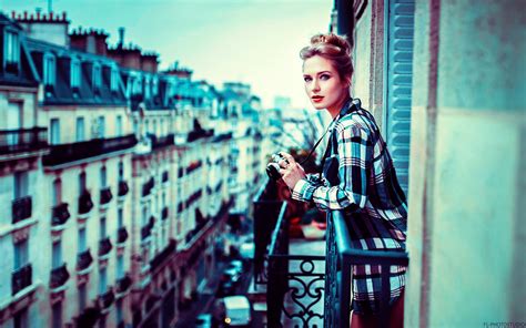 Shirt Blonde Depth Of Field Eva Mikulski Looking At Viewer Model