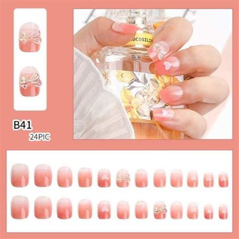 FS09376 KIT FAUX ONGLES Lanziter Faux ongles à pression papillon 24