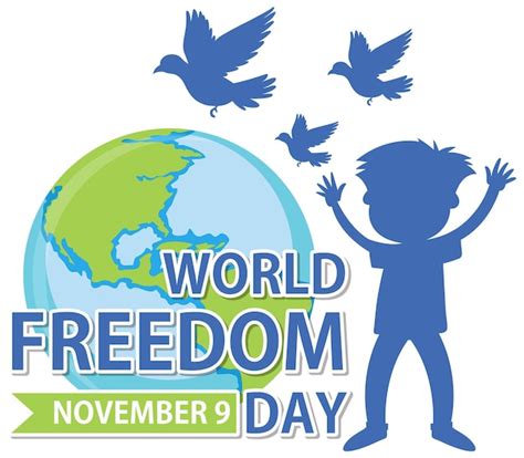Plantilla de póster del día mundial de la libertad Vector Gratis