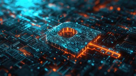 Fondo del espacio cibernético llave de bloqueo digital en el espacio de