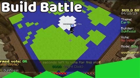 Building THE EARTH Build Battle Minecraft Java Edition Hypixel