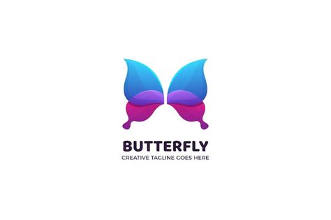 Plantilla De Logotipo De Mariposa Colorida Vector Premium
