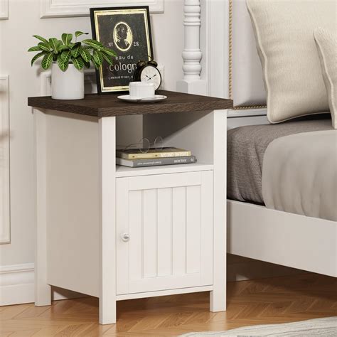Choochoo Farmhouse Nightstand Rustic Vintage End Side Table With