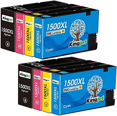 KINGJET 1500XL Druckerpatronen Kompatible für Canon PGI 1500 PGI 1500