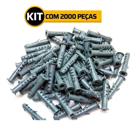 Bucha 6mm Tijolo Bloco Parede Oca C Aba 2000 Unidades
