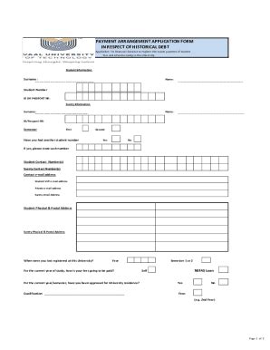 Fillable Online Payment Arrangement Application Form Fax Email Print