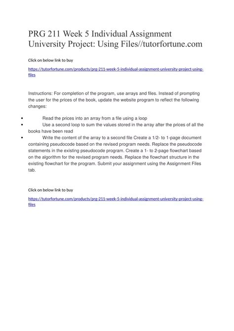 ppt prg 211 week 5 individual assignment university project using files