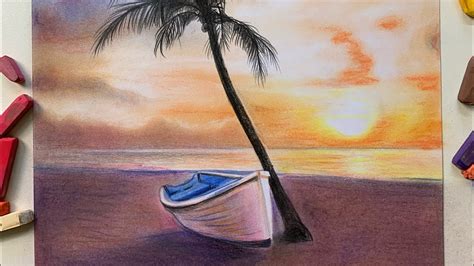 Desenho De Paisagem Giz YouTube